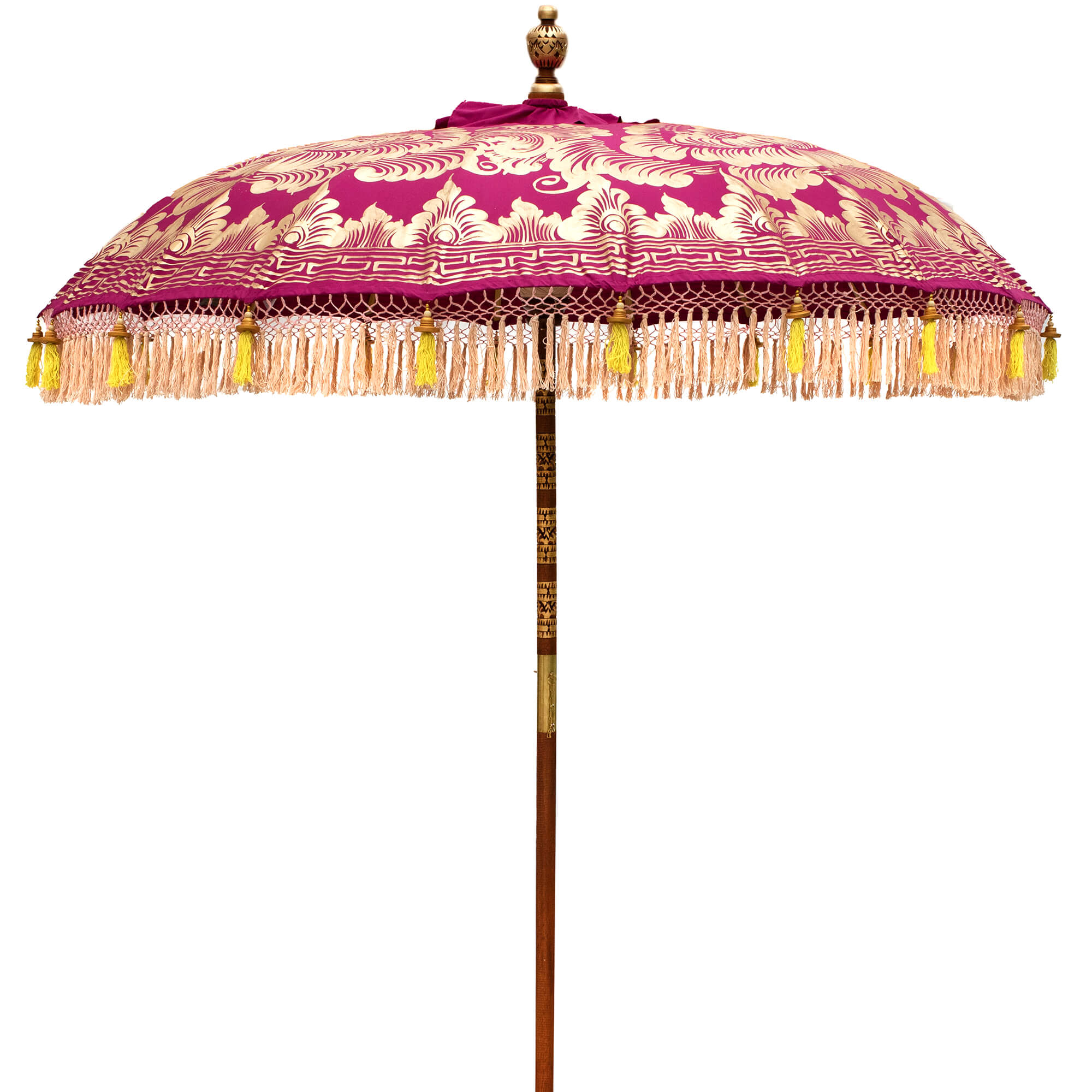 Margot Round Bamboo Parasol - Luxury Garden decor – East London Parasol ...