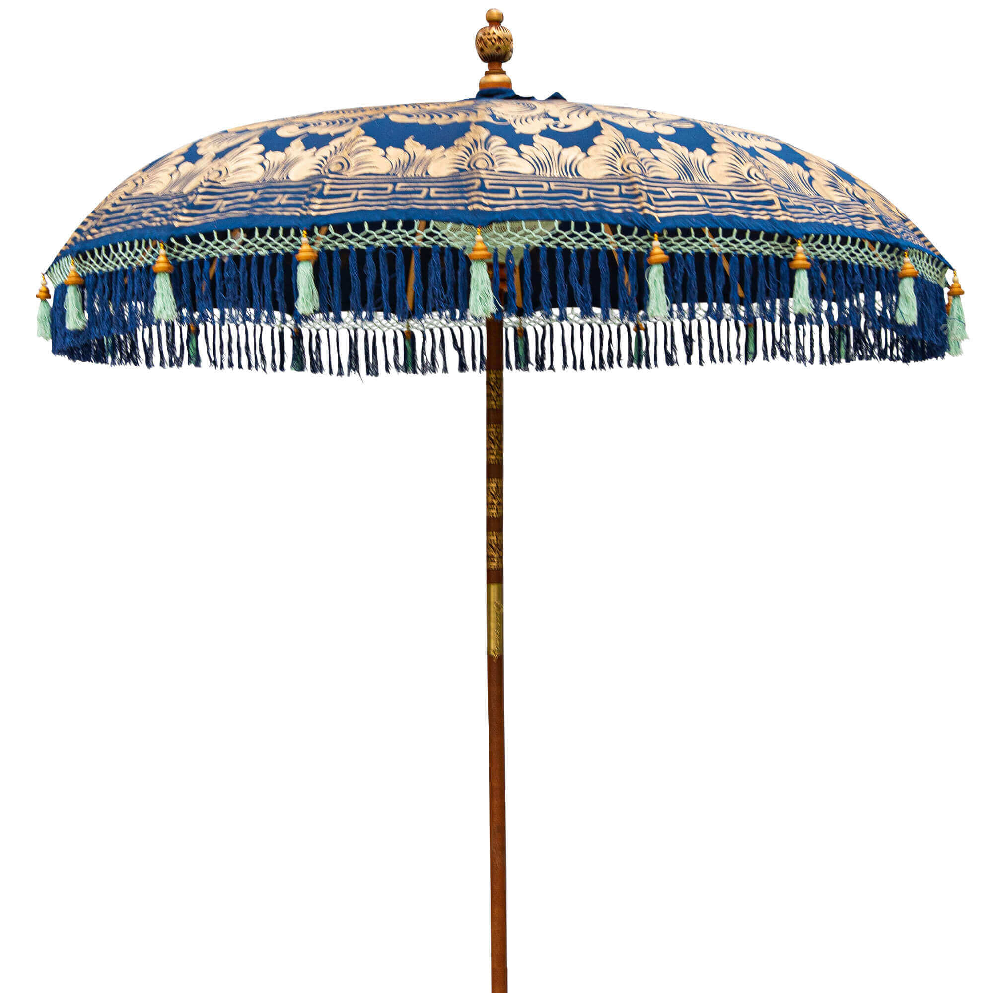Cosima Round Bamboo Parasol - Luxury Garden decor – East London Parasol ...